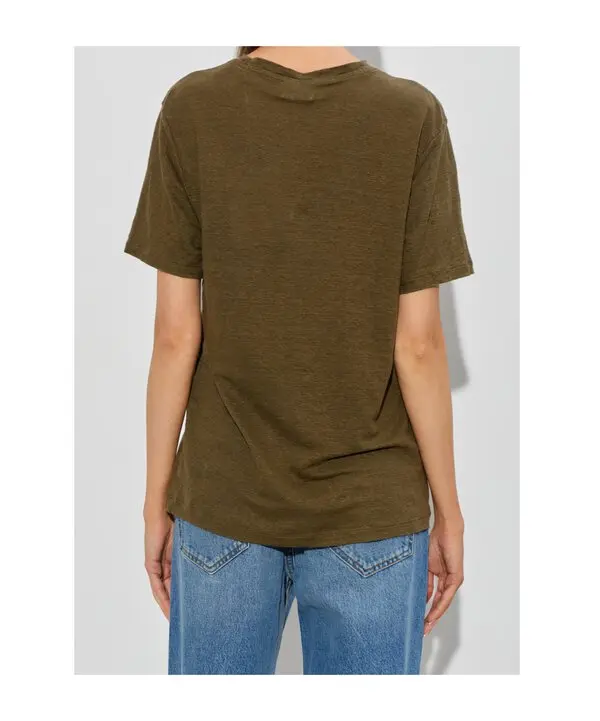 Isabel Marant Étoile Zewel Logo Printed Crewneck T-shirt - Brown