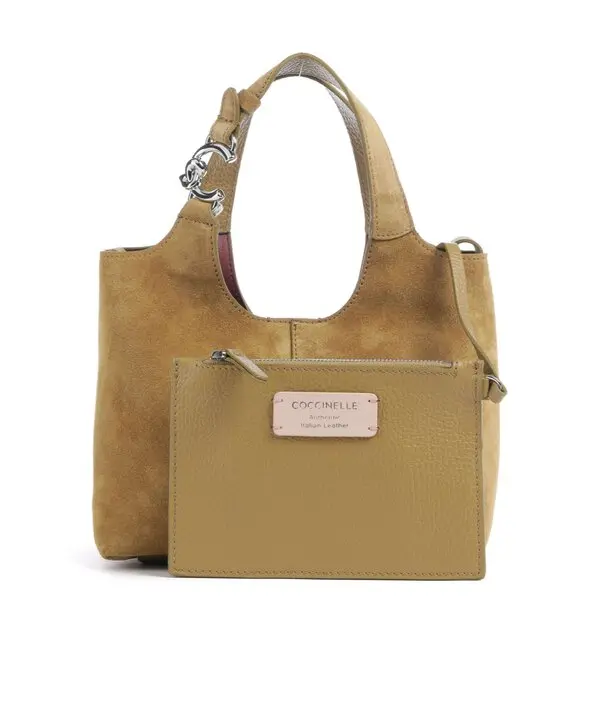 COCCINELLE C-easy Logo Lettering Small Tote Bag - Brown