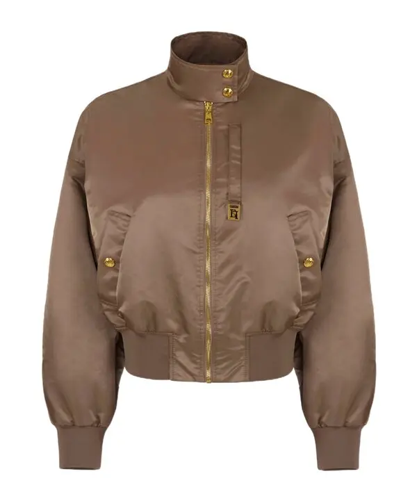 Elisabetta Franchi High Collar Bomber Jacket