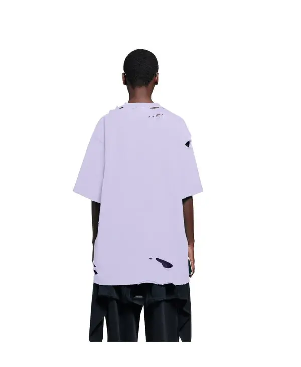 Balenciaga T-shirt Caps Boxy Fit In Viola