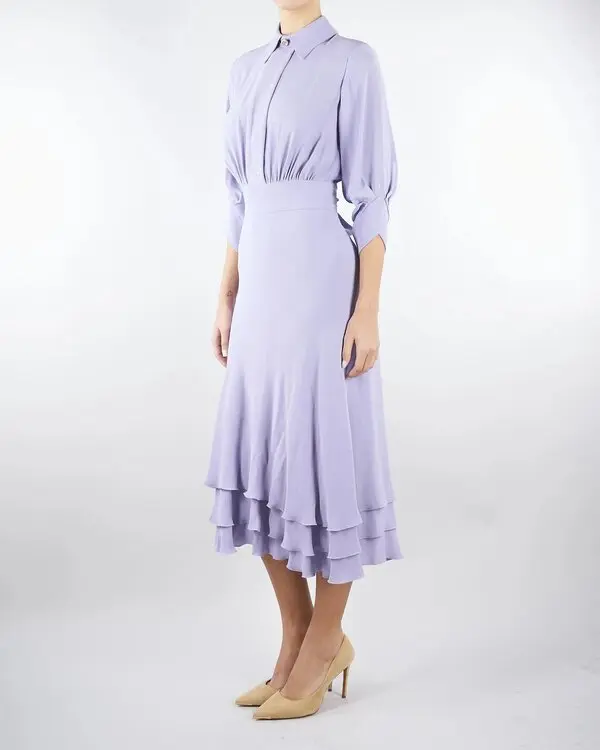 Elisabetta Franchi Ruffled Midi Dress