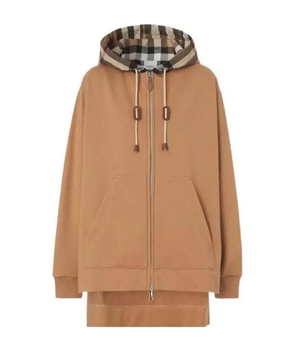 Burberry Check-panel Hoodie