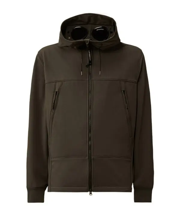 C.P. COMPANY Zip-front Hooded Jacket With Goggles - Grey