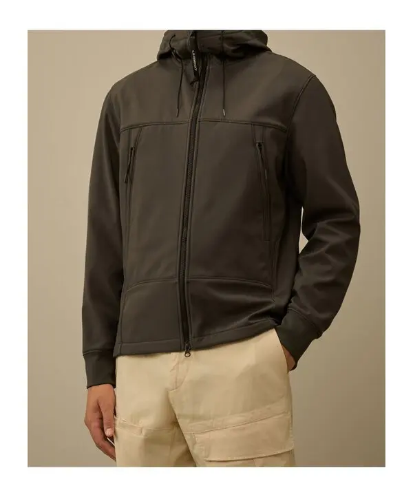 C.P. COMPANY Zip-front Hooded Jacket With Goggles - Grey