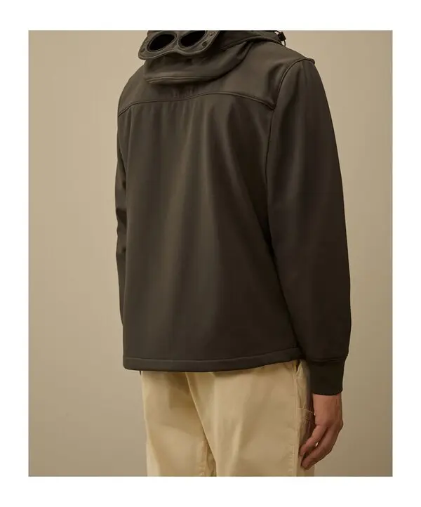 C.P. COMPANY Zip-front Hooded Jacket With Goggles - Grey