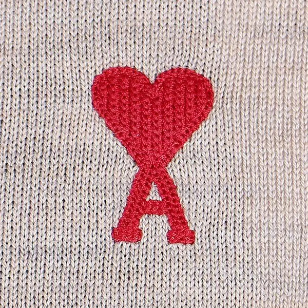 Ami Embroidered Heart Logo Sweater