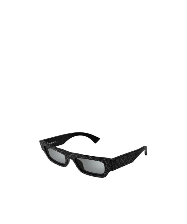 Gucci Rectangular Patterned Sunglasses - Black