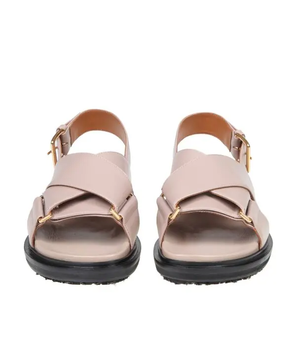 Marni Leather Criss-cross Sandals