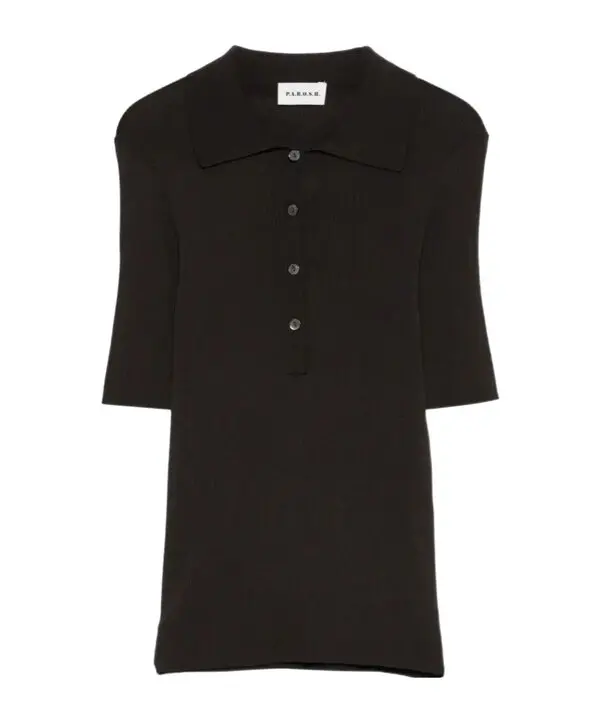 P.a.r.o.s.h Buttoned Knitted Polo Shirt