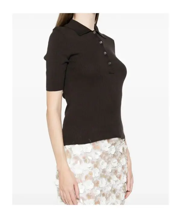 P.a.r.o.s.h Buttoned Knitted Polo Shirt