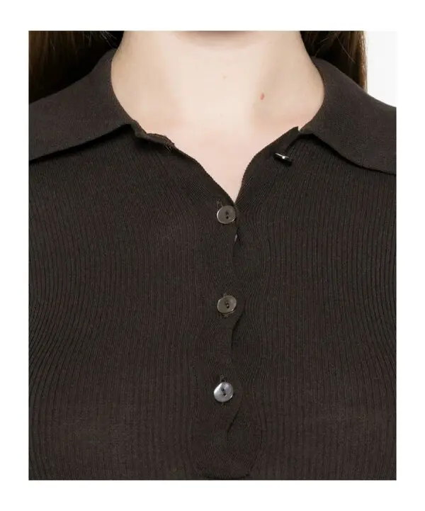 P.a.r.o.s.h Buttoned Knitted Polo Shirt