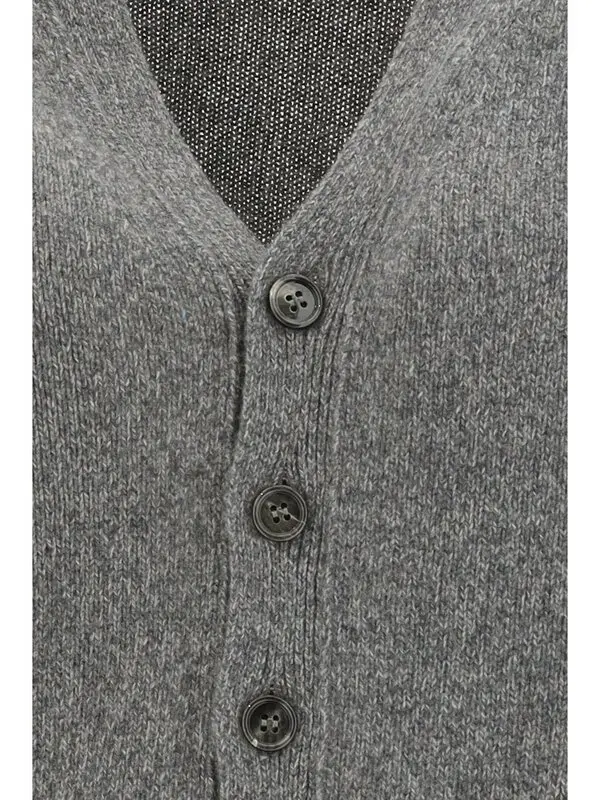 AMI Paris Long Sleeved V-neck Cardigan