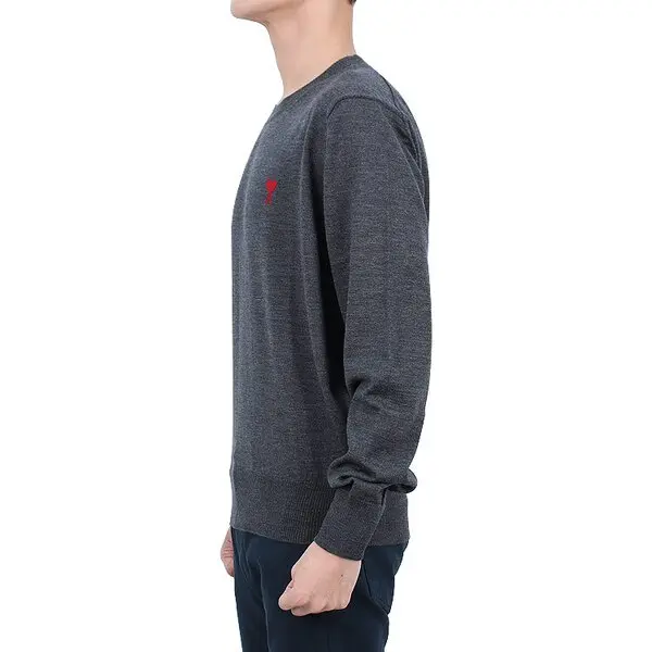 AMI Paris Long-sleeved Sweater With Logo Detail