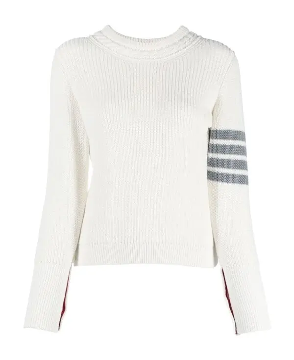 Thom Browne 4-bar Stripe Jumper - White