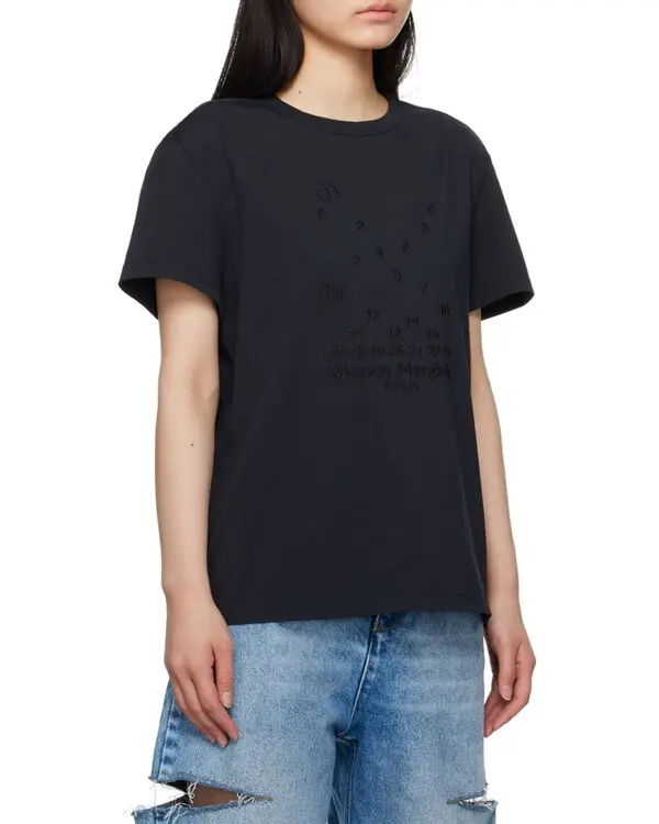 MAISON MARGIELA Graphic-printed Crewneck T-shirt - Black