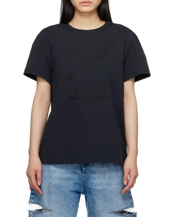 MAISON MARGIELA Graphic-printed Crewneck T-shirt - Black