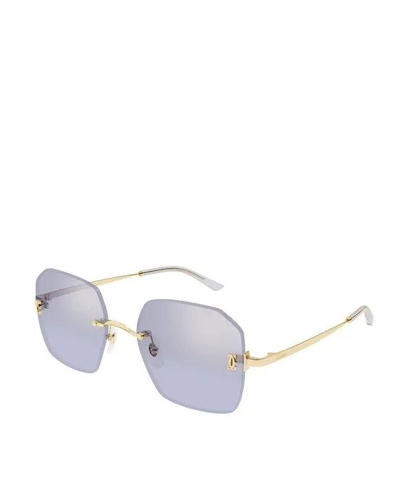 Cartier Frameless Geometric Sunglasses