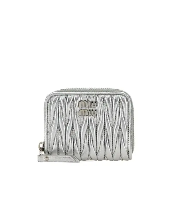 Miu Miu Matelassé Coin Purse - Silver