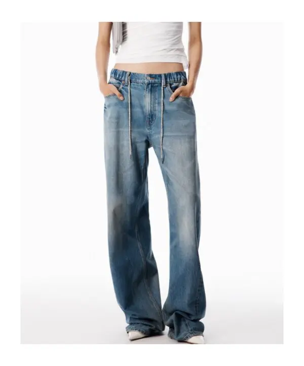 Alexander Wang Drawstring Straight-leg Jeans