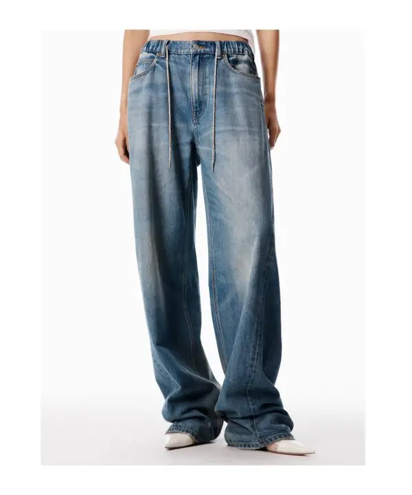 Alexander Wang Drawstring Straight-leg Jeans