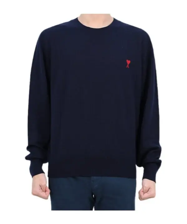 AMI Paris Long-sleeved Sweater With Logo Detail