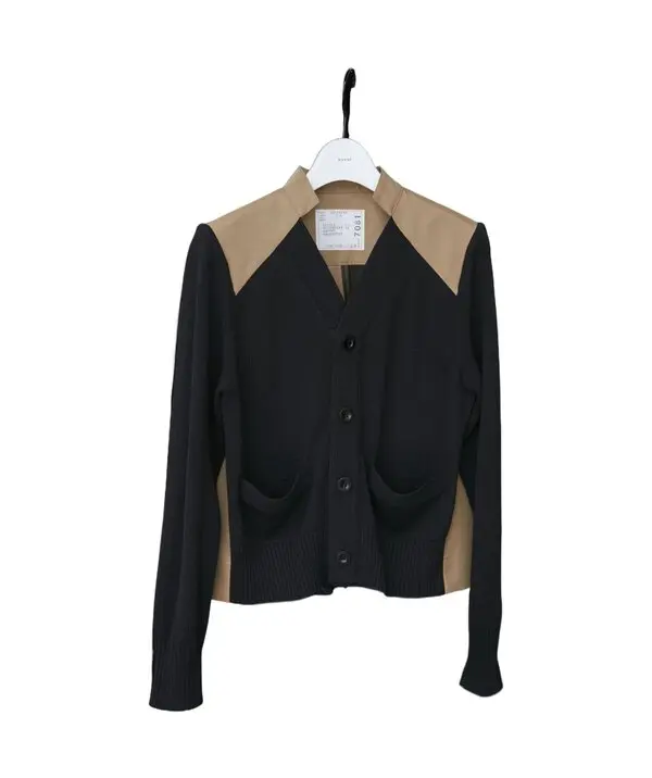 Sacai Two-tone Knitted Cardigan