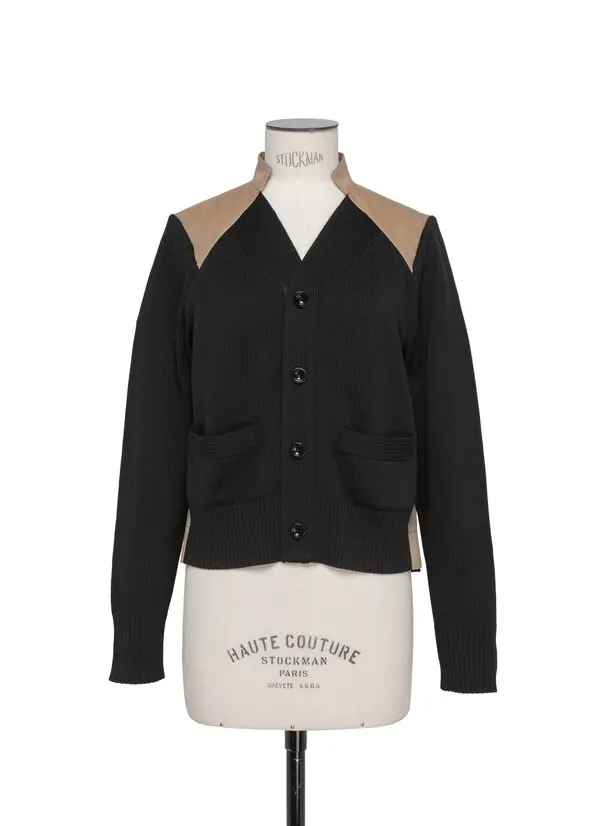 Sacai Two-tone Knitted Cardigan