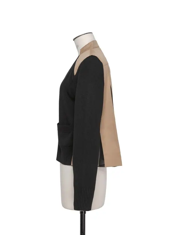 Sacai Two-tone Knitted Cardigan