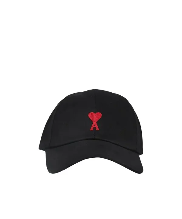 Ami Baseball Cap With Embroidered Logo - Black