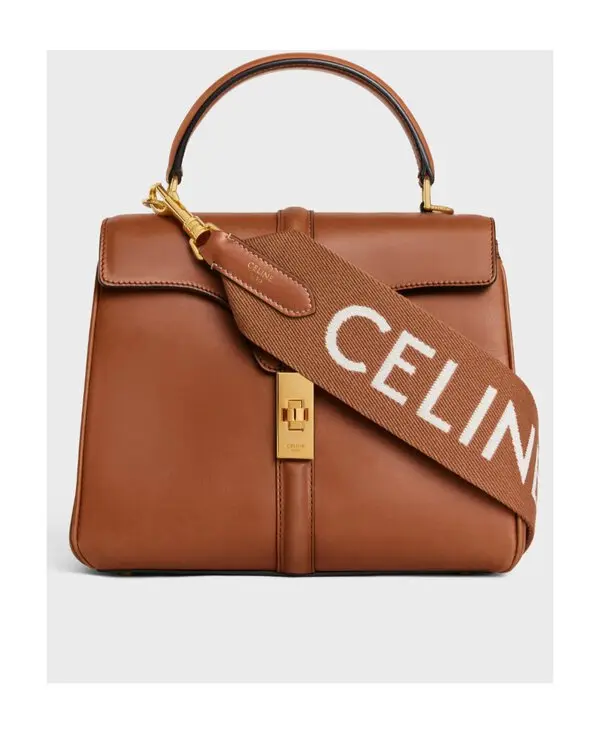 Celine Long Strap In Wool With Jacquard