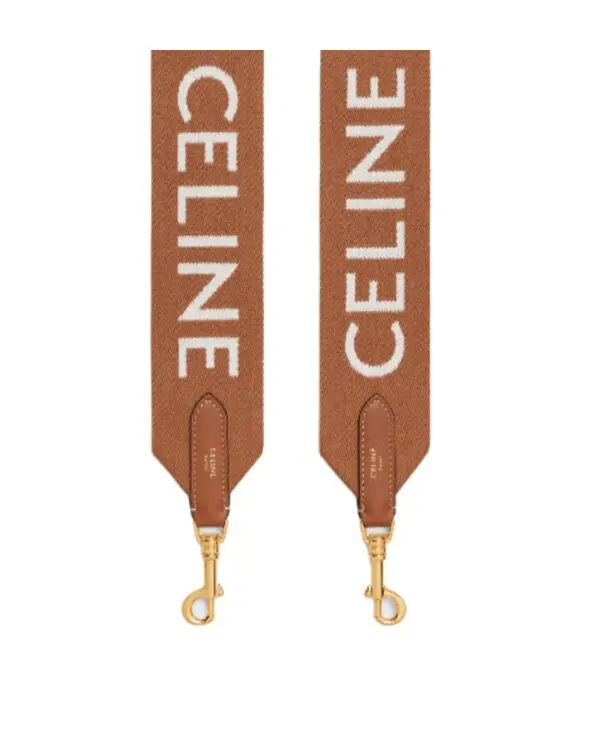 Celine Long Strap In Wool With Jacquard