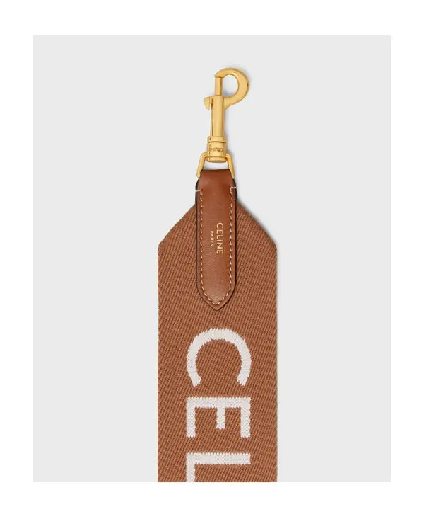 Celine Long Strap In Wool With Jacquard