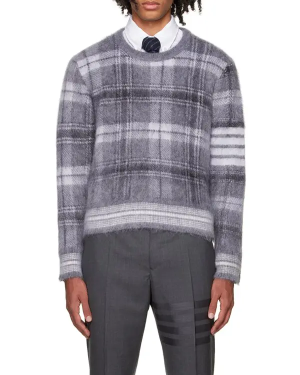 Thom Browne Plaid Crewneck Long-sleeve Jumper
