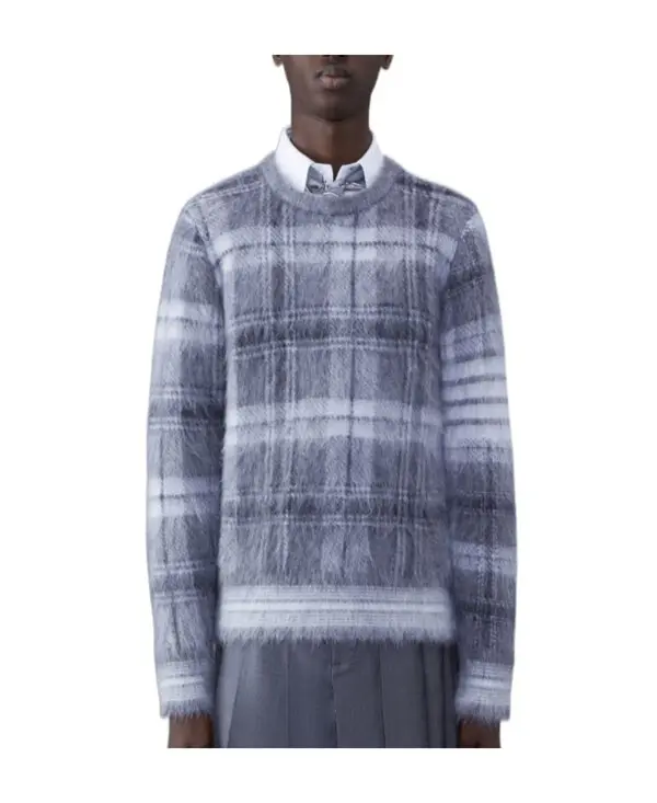 Thom Browne Plaid Crewneck Long-sleeve Jumper