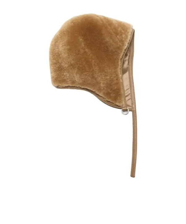 Acne Studios Shearling Cap - Brown