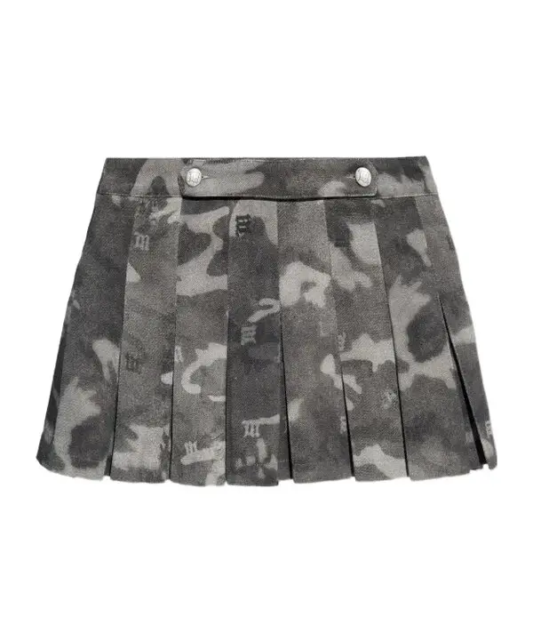 MISBHV Pleated Camouflage Cotton Skirt