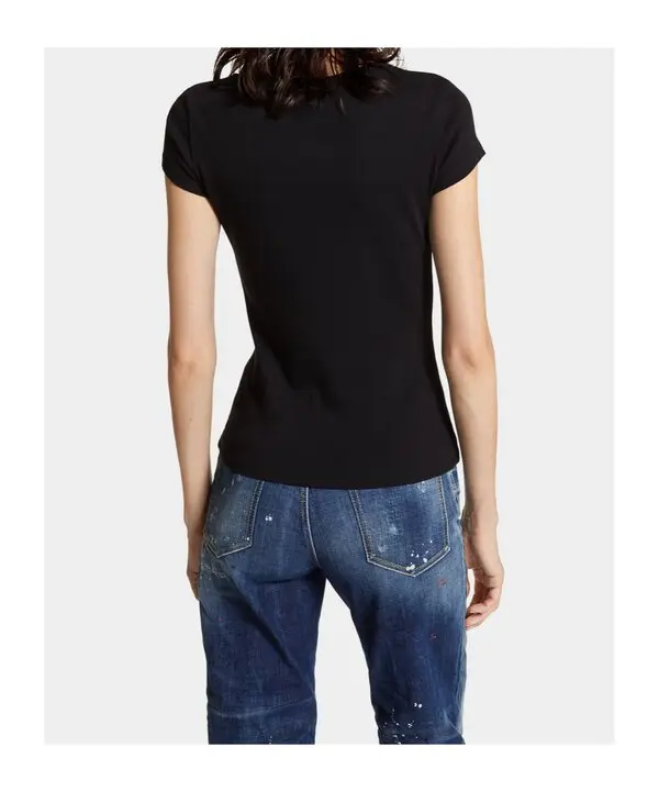 Dsquared2 Leaf Logo Plaque Crewneck T-shirt