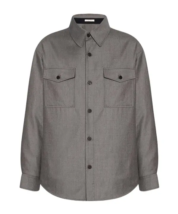 THE ROW Dashiell Long-sleeved Wool Shirt