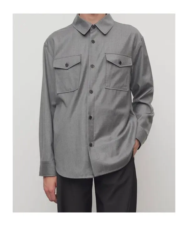 THE ROW Dashiell Long-sleeved Wool Shirt