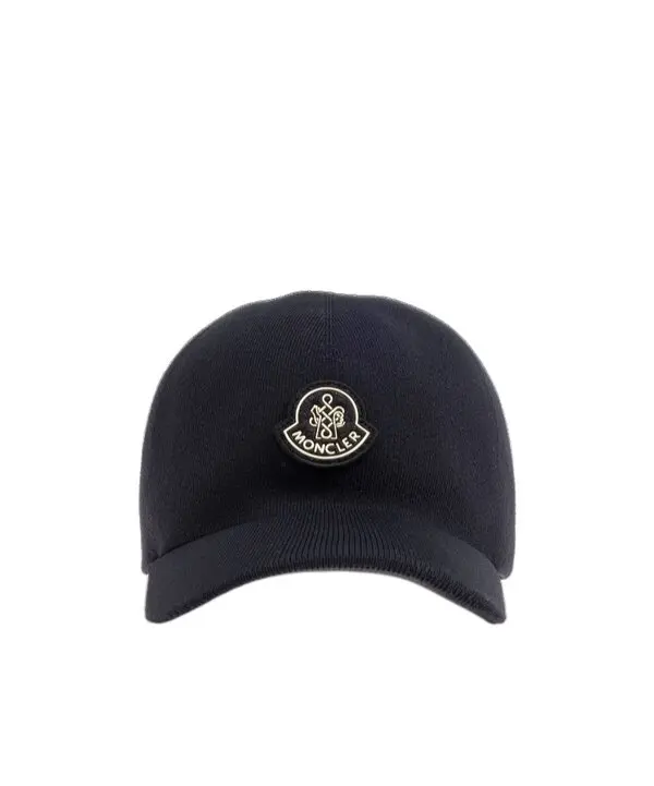 Moncler Baseball Cap With Logo Patch - Black