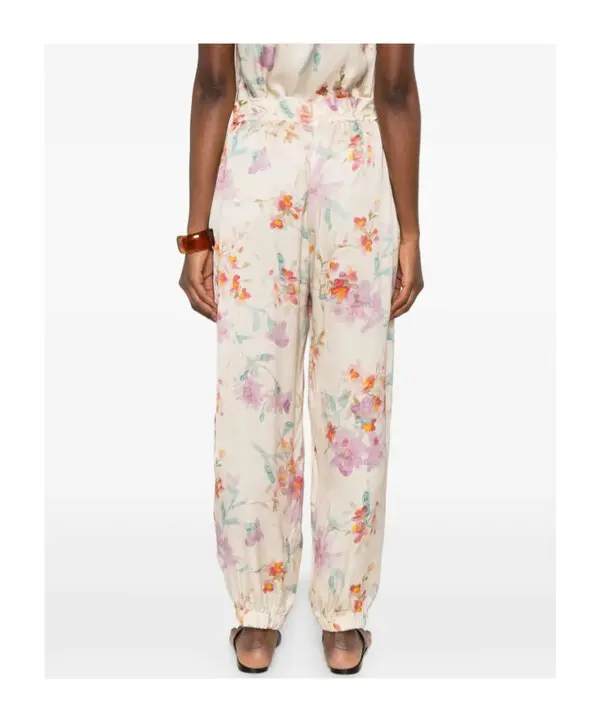 Herno Floral Printed Elasticated Cuffed Trousers