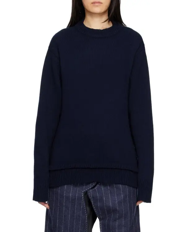 MAISON MARGIELA Crewneck Jumper With Ribbed Knit