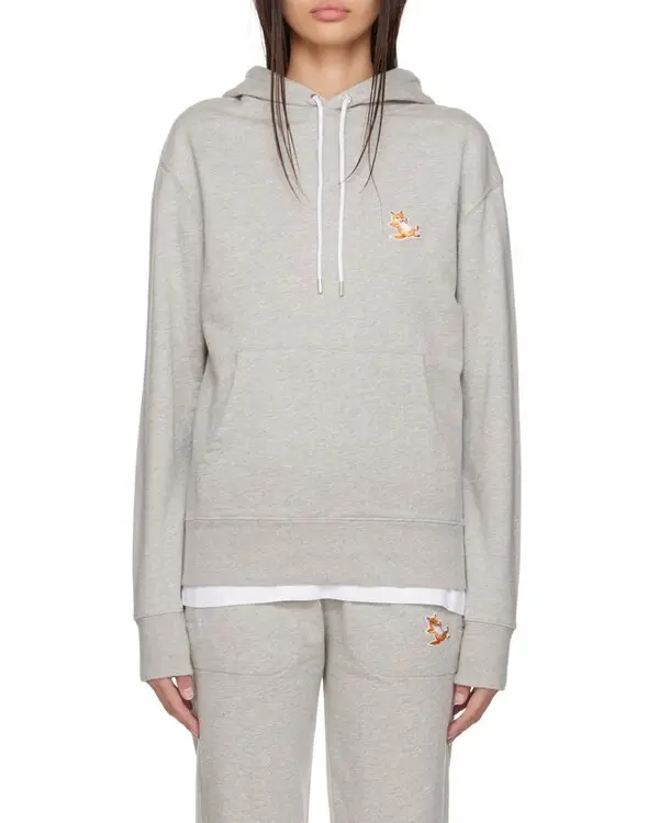 Maison Kitsuné Fox Embroidered Cotton Hoodie