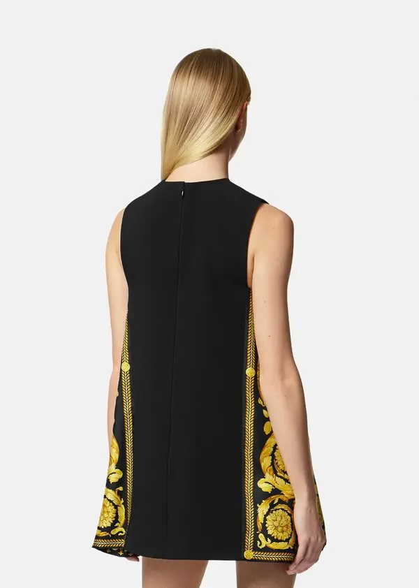 Versace Barocco Panelled Sleeveless Mini Dress