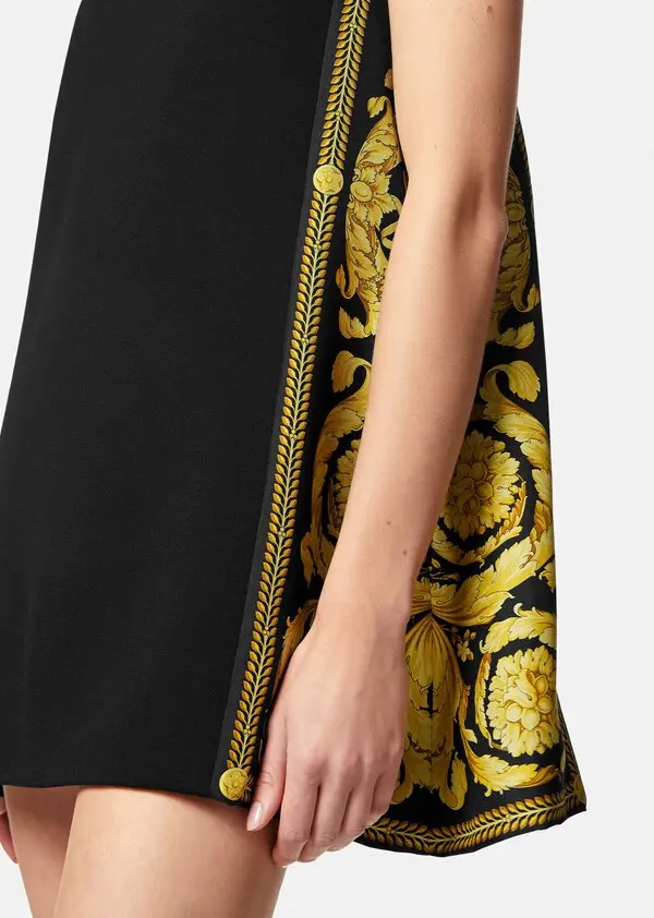 Versace Barocco Panelled Sleeveless Mini Dress