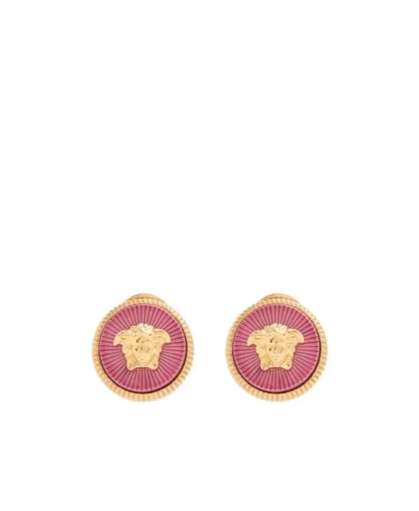 Versace Medusa Stud Earrings - Yellow