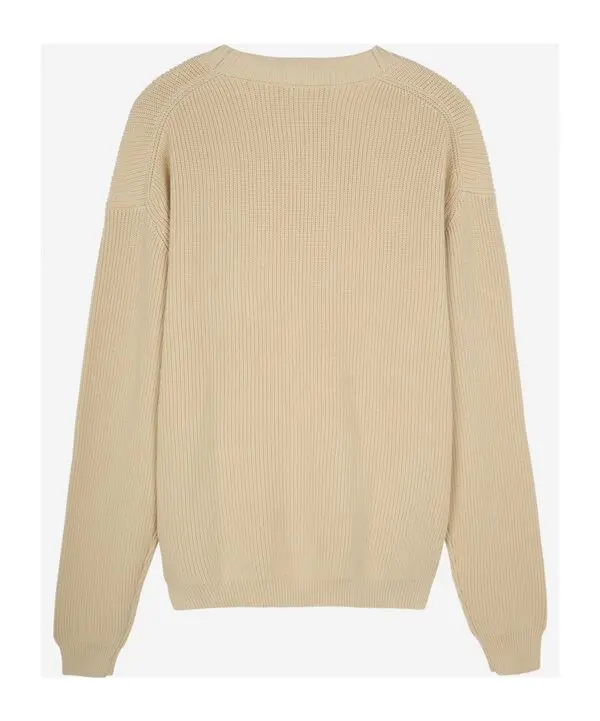 Maison Kitsuné Fox Head Embroidered Knitted Cardigan - Nude