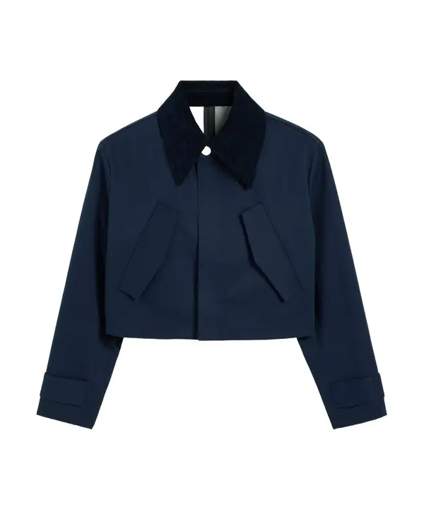 Ami Cropped Jacket With Zipper Details