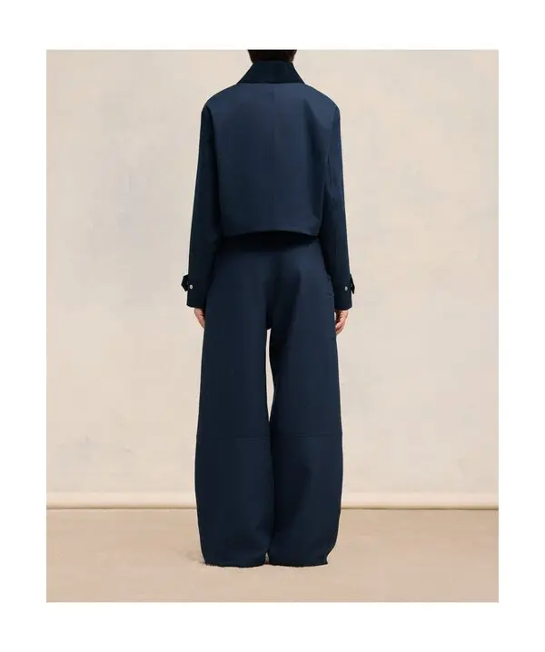 Ami Cropped Jacket With Zipper Details