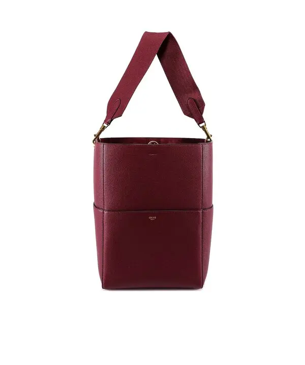 Celine Logo Shoulder Bag - Brown
